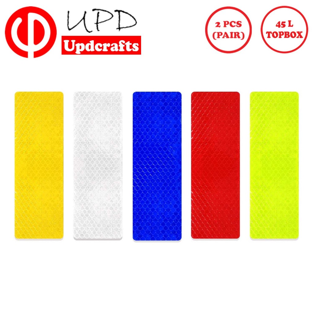 Plain Design Alloy Topbox Reflectorize Sticker for TopBox 45/55 Liters ...