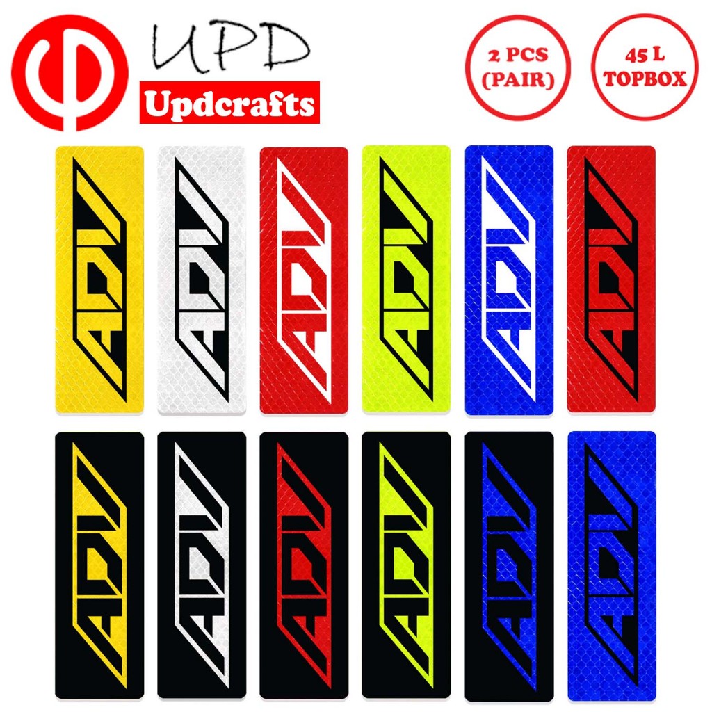 ADV Design Alloy Topbox Reflectorize Sticker for TopBox 45/55 Liters ...