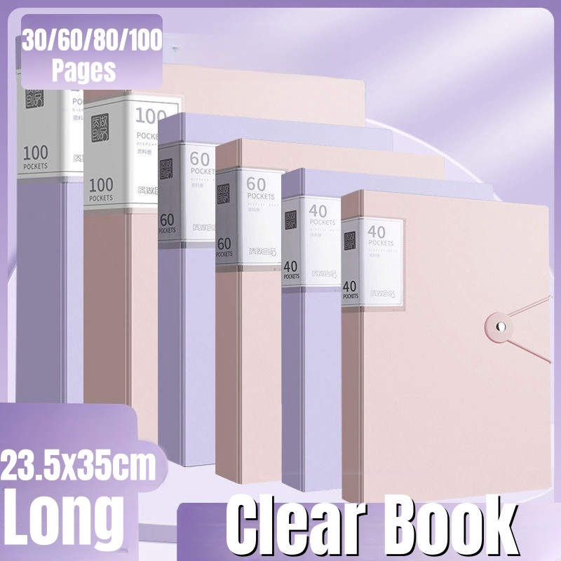 Long Presentation Binders Folder Art Portfolio Organizer 30/60/80 ...