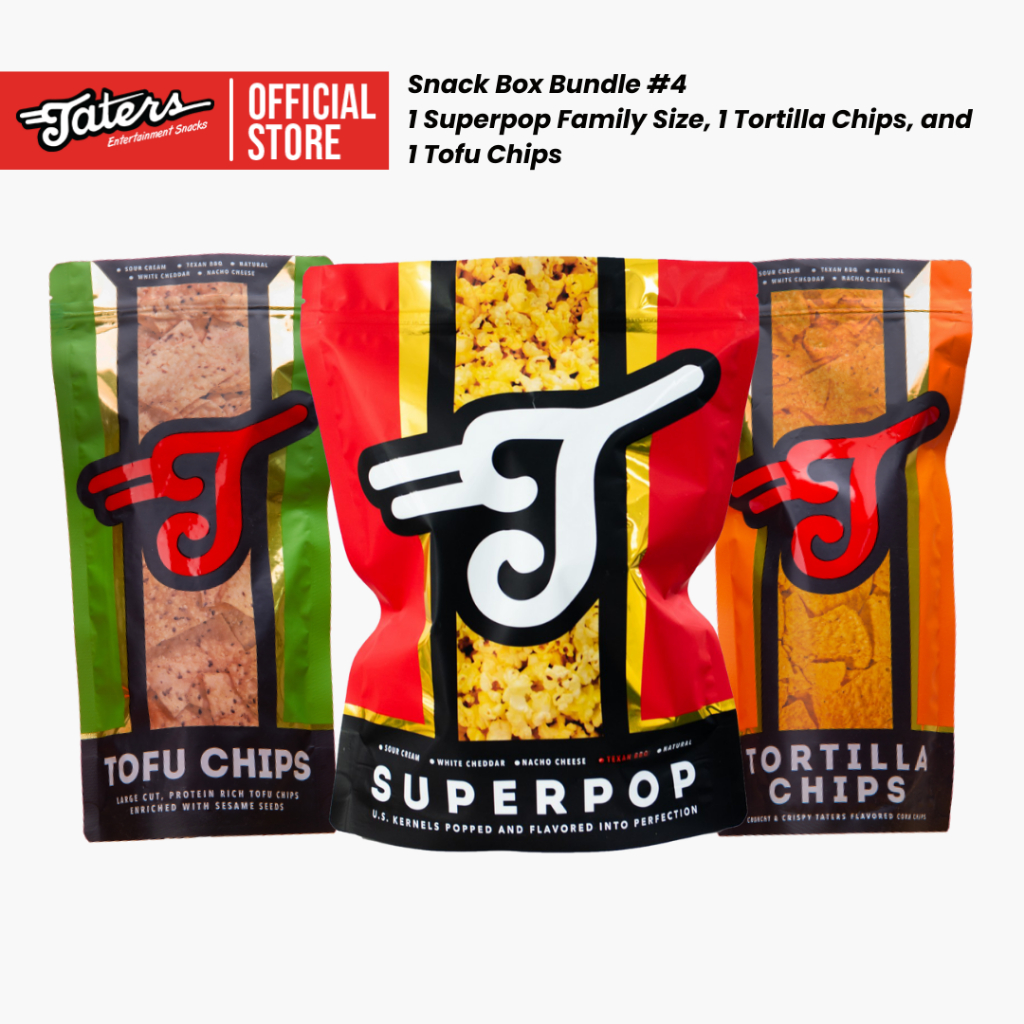 Taters Snack Box Bundle #4 1 SuperPop Family Size 1 Tofu Chips 1 ...