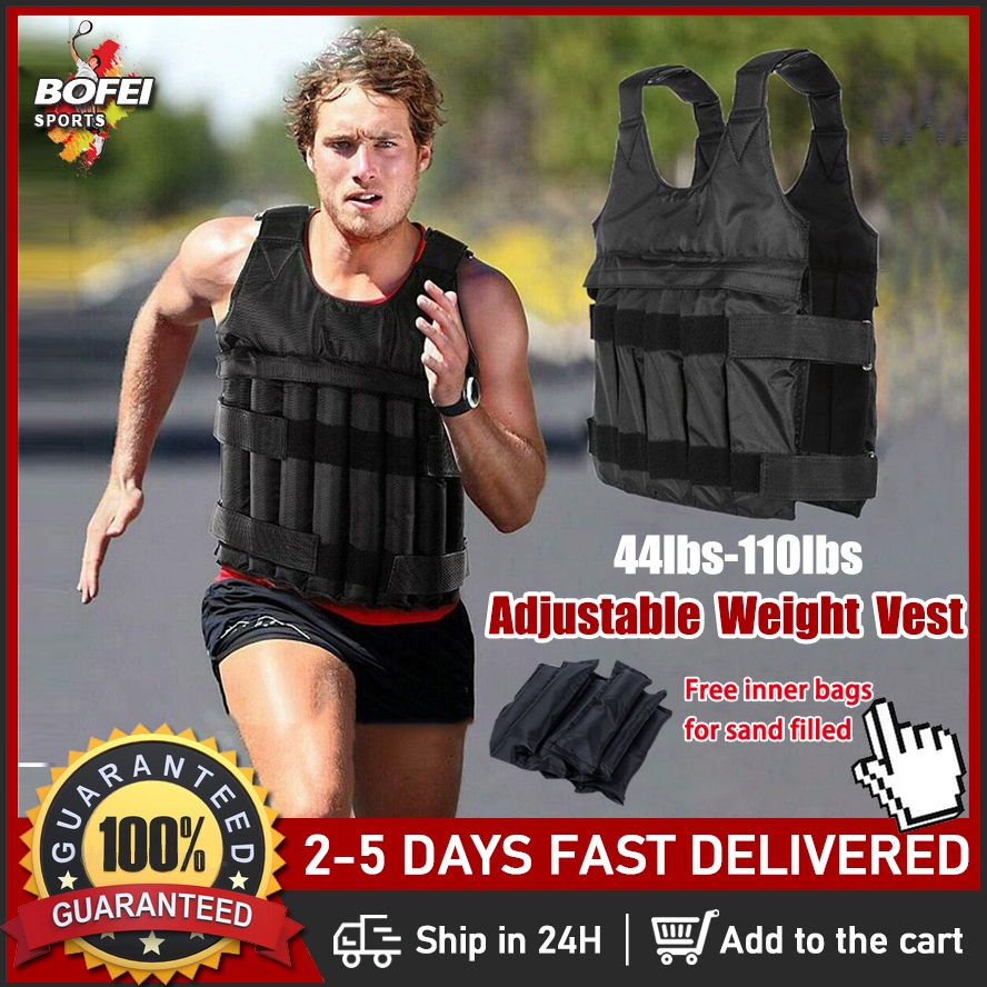 Weighted Vest 16kg Adjustable Steel or Sand filling Weight training ...