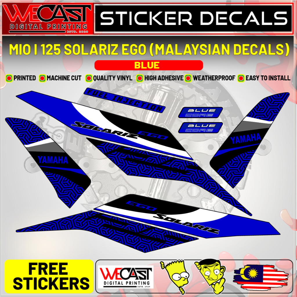 WECAST Mio i 125 Solariz Ego(Malaysian Decals)Decals Sticker for ...
