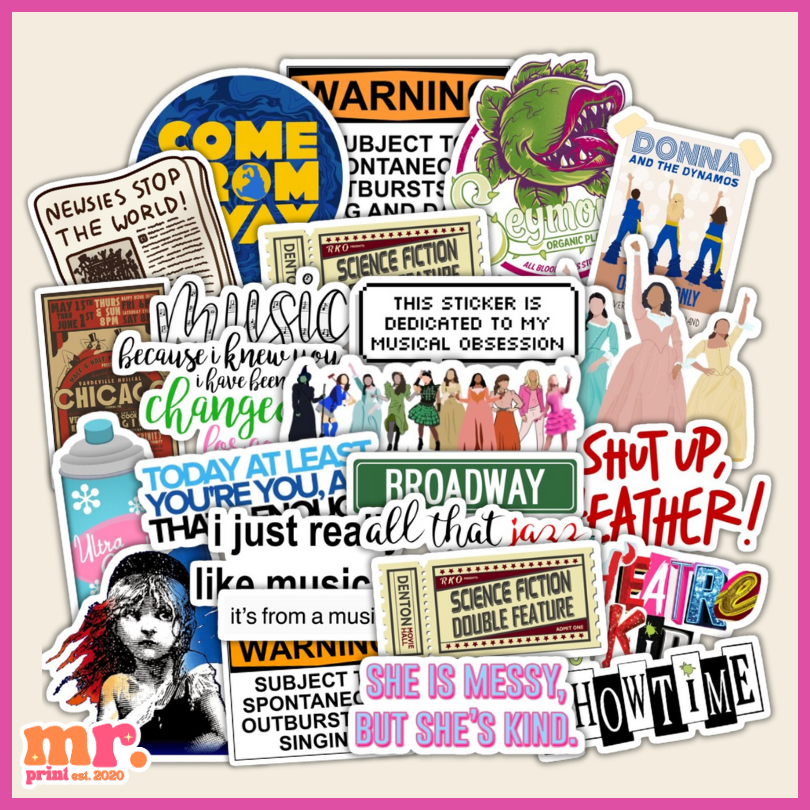 MUSICALS VOL 1 STICKERS THEATER KID WATERPROOF STICKER | Shopee Philippines