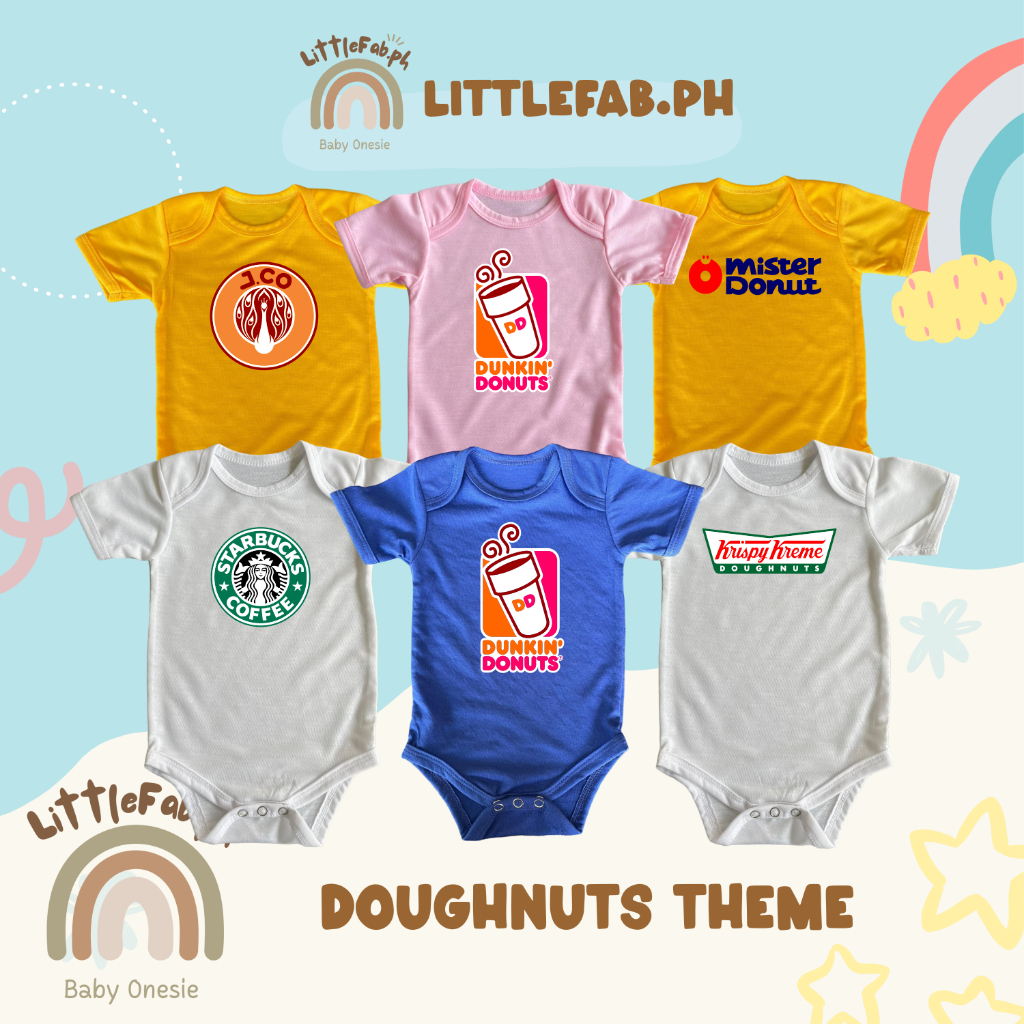 baby onesie logo costume ( jco starbucks krispy kreme customized print ...