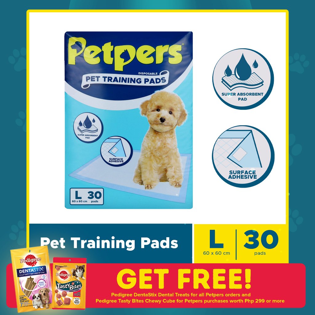 Petpers Pet Training Pads Large 30's | Shopee Philippines
