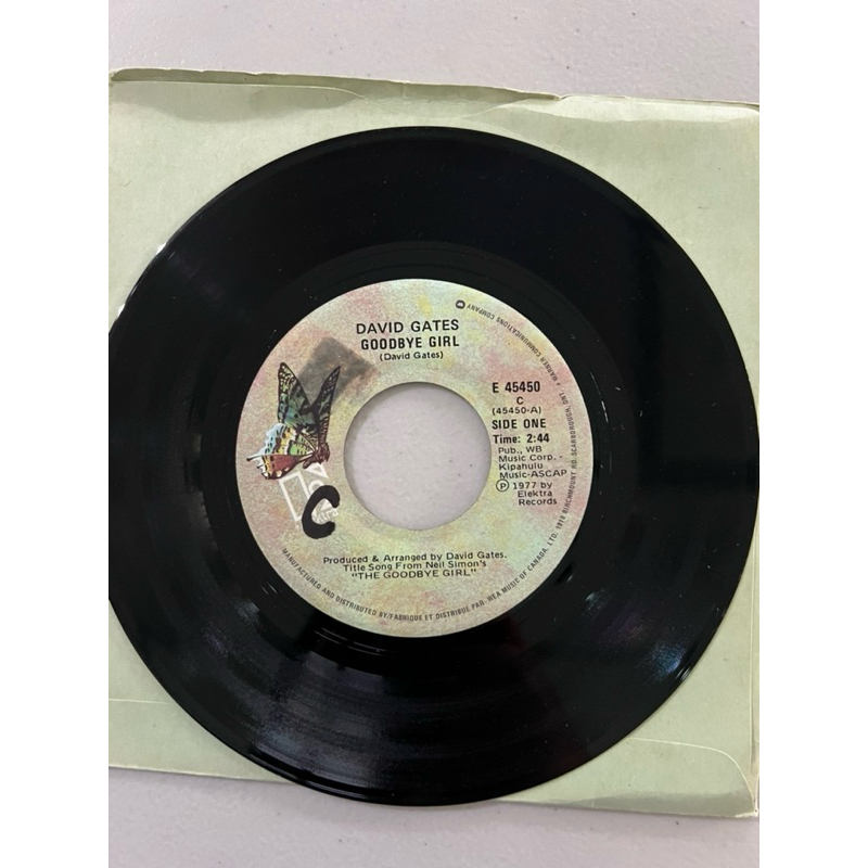 David Gates - Goodbye Girl/Sunday rider Vintage Vinyl records 45rpm 7 ...