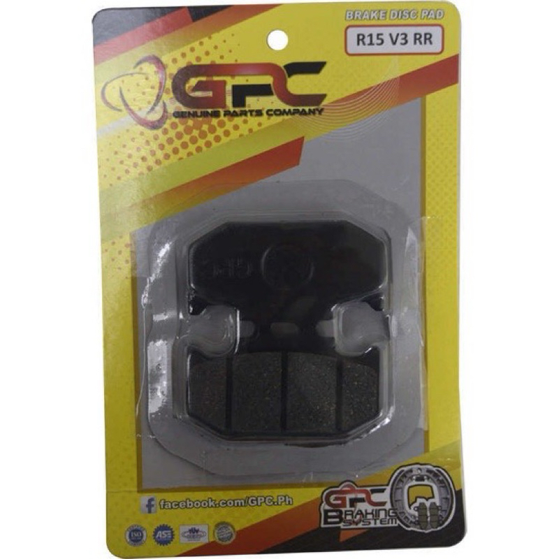 GPC Brake Pad [rear] R15 V3 / XSR 155 / MT-15 / WR 155 / Icon 110 Front ...