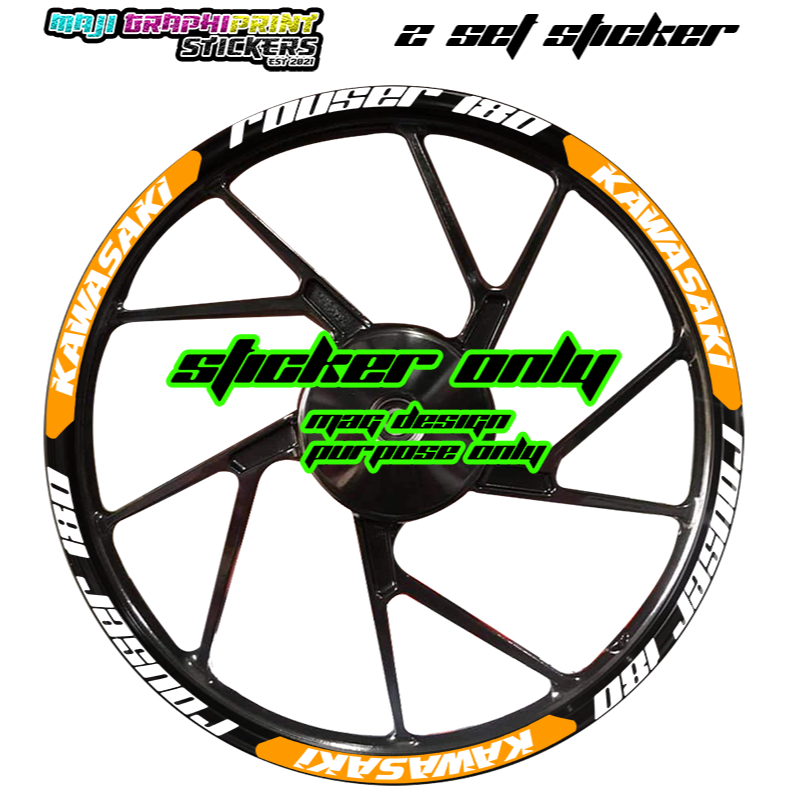 Rouser 180 Kawasaki Sticker for Mags By Maji GraphiPrint | Shopee ...