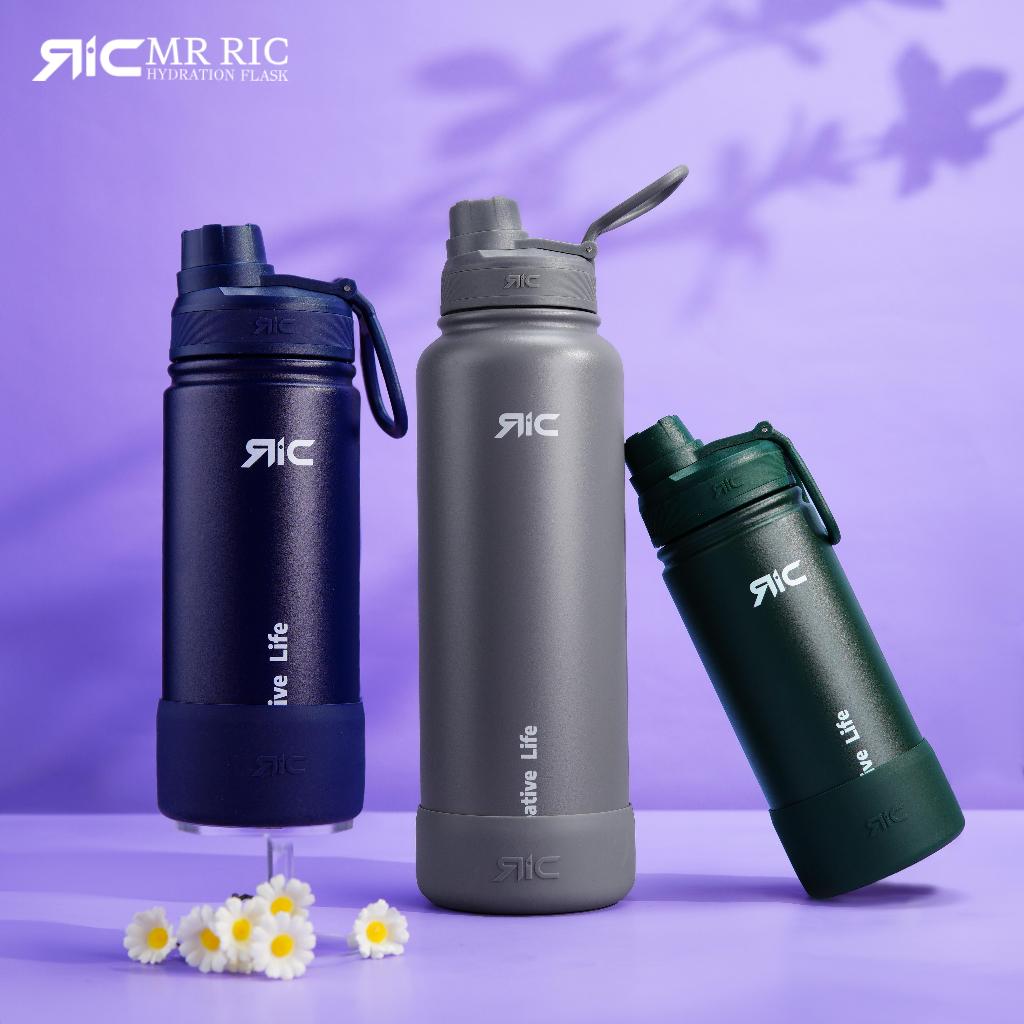 Mr Ric Hydration Flask w/ Free Silicone Boot Insulation Stainless Steel ...