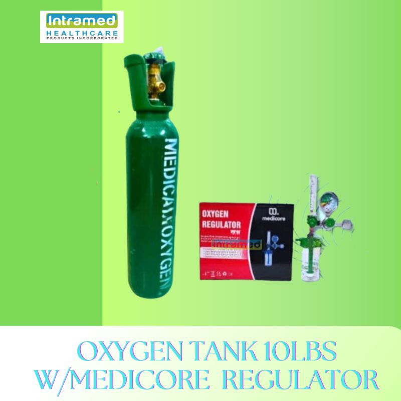 Oxygen Tank 10LBS with complet Set (with refill/content and Medicore ...
