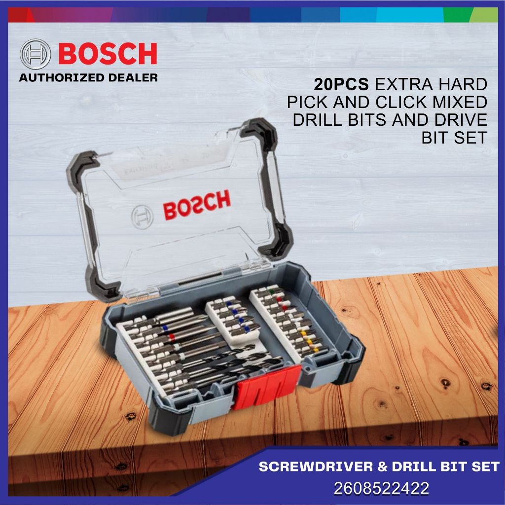 Bosch Drill Bit & Screwdriver Set Accessories 20pcs Extra Hard Pick ...