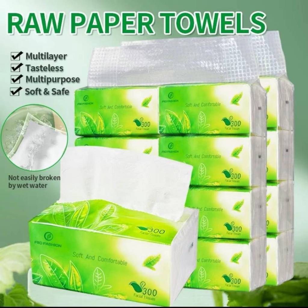 DALUBHASA (300 sheets x 8 Packs) Organic green tea Facial Tissue Paper ...