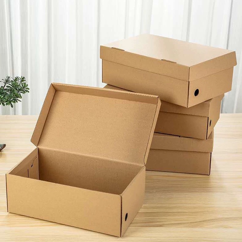 Shoebox carton Express carton Paper storage box Empty box White ...