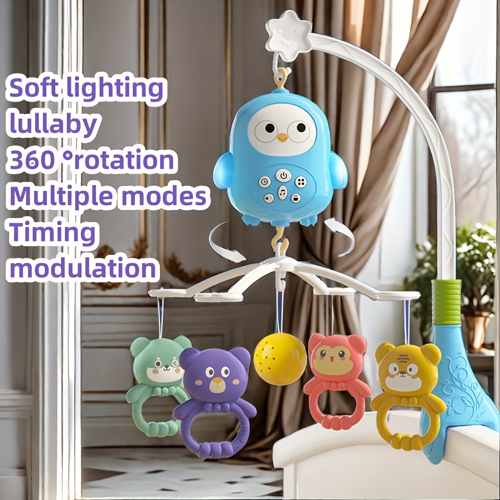 Infant Baby Music Rotating Bed Bell Toy, Cute Shape Modern Baby Hanging ...
