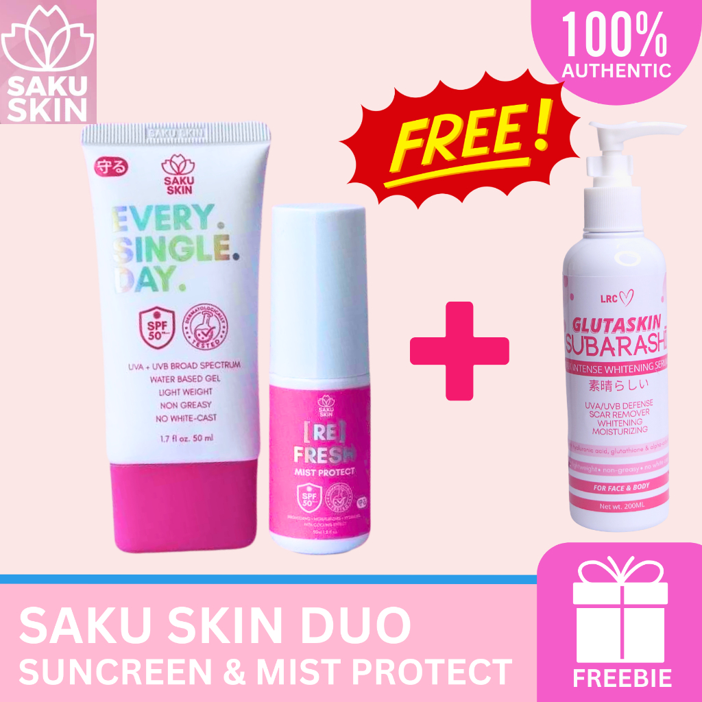 SAKU SKIN DUO SET I MIST PROTECTION SPF 50 SAKU SKIN SUNSCREEN SAKU ...