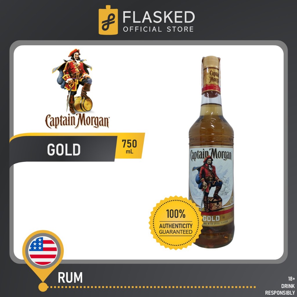 Captain Morgan Original Gold Rum 750mL | Shopee Philippines