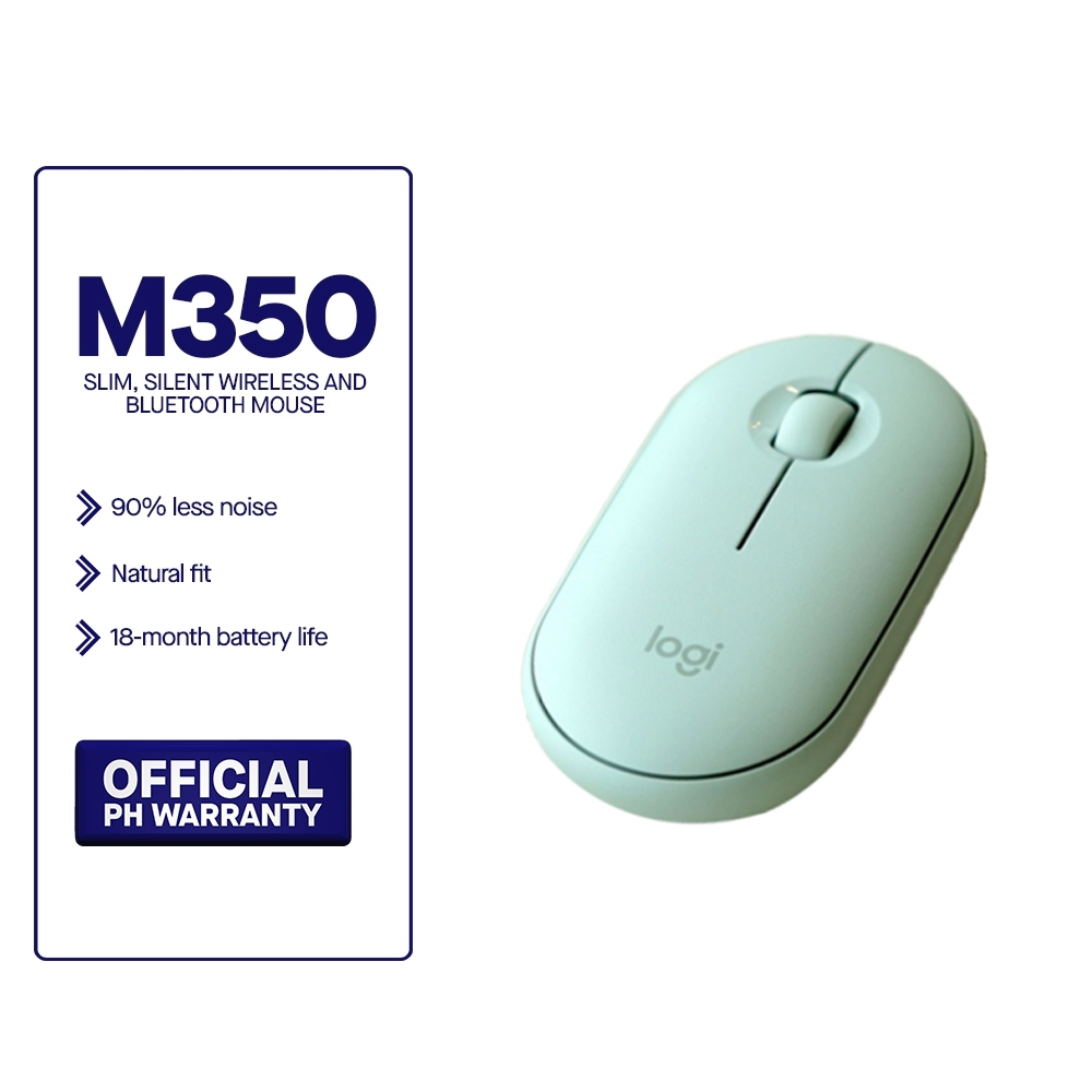 M350S / M350 Pebble Modern, Slim and Silent Bluetooth Wireless Mouse | Shopee Philippines