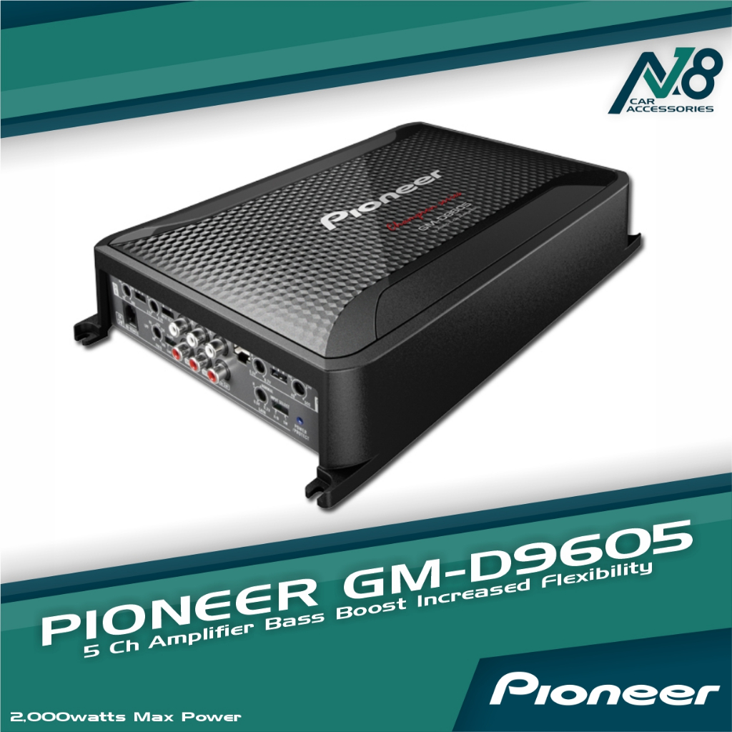 GM-D9605 Class D 5-Channel Amplifier with Wired Bass Boost Remote ...