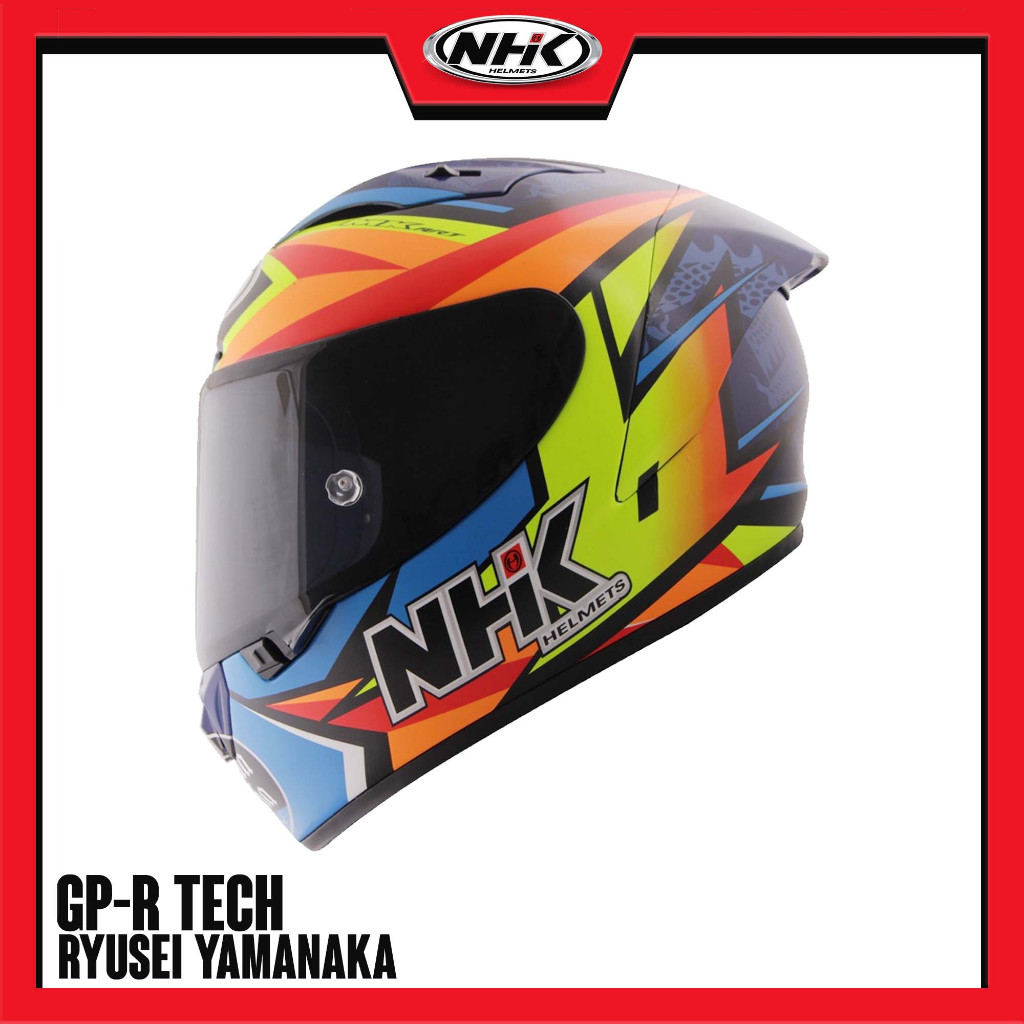 NHK Helmet GPR TECH V2 Ryusei Yamanaka Long Spoiler Double D Ring ...