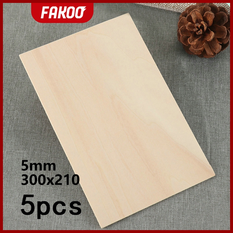 5pcs 300x210x5mm A4 Basswood Sheets 5pcsDIY Balsa Wood Sheets For ...