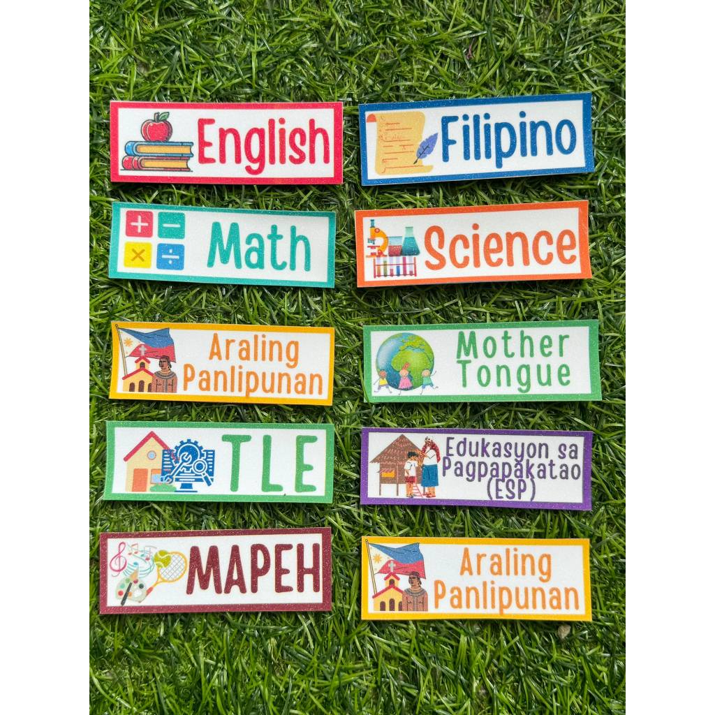 1pc Subject Sticker DepEd Matatag Curriculum Subjects Notebook Subject Stickers Notebook Label ...