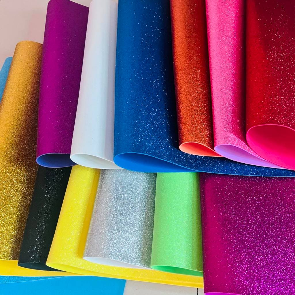 GLITTER EVA FOAM SHEET / SPONGE PAPER CRAFT SHEET Thichness: 2MM Size ...