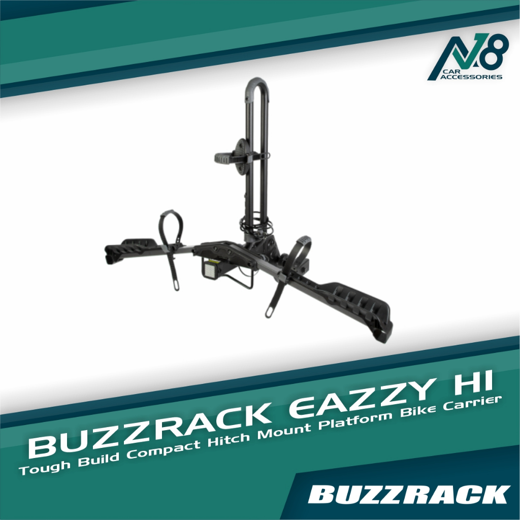 Buzzrack Bike Rack EAZZY H1 Compact Hitch Mount Platform Bike Carrier ...