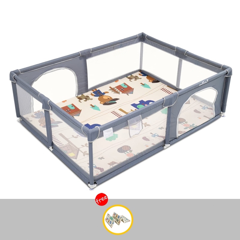 Big Folding Baby Playpen With Balls And Indoor Breathable Mesh ...
