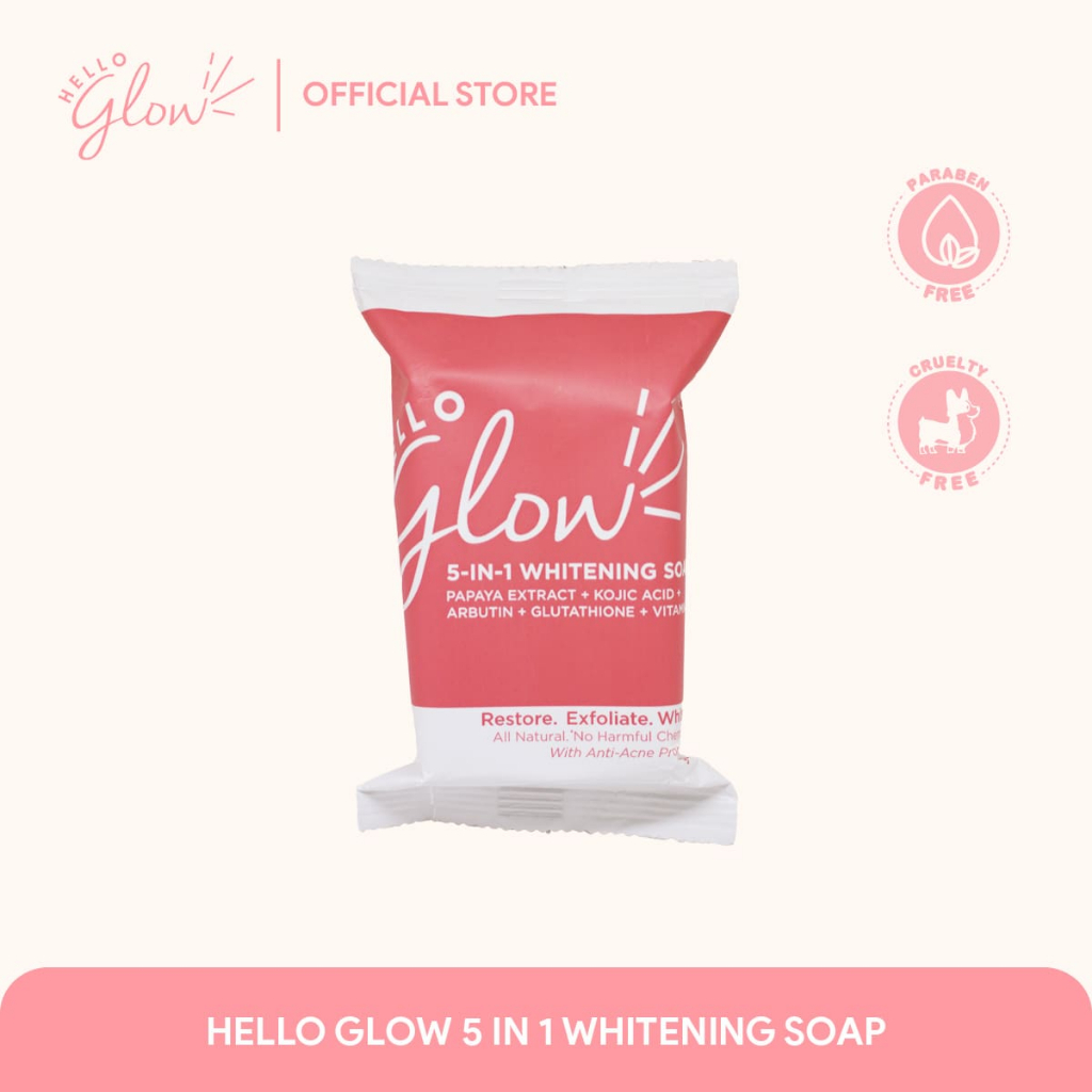 Hello Glow 5-in-1 Whitening Soap 90g | Shopee Philippines