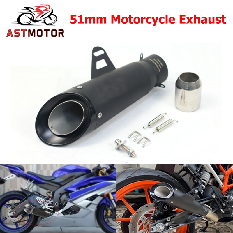 Motorcycle 51mm Canister Pipe SC Project Pipe Exhaust Muffler | Shopee ...
