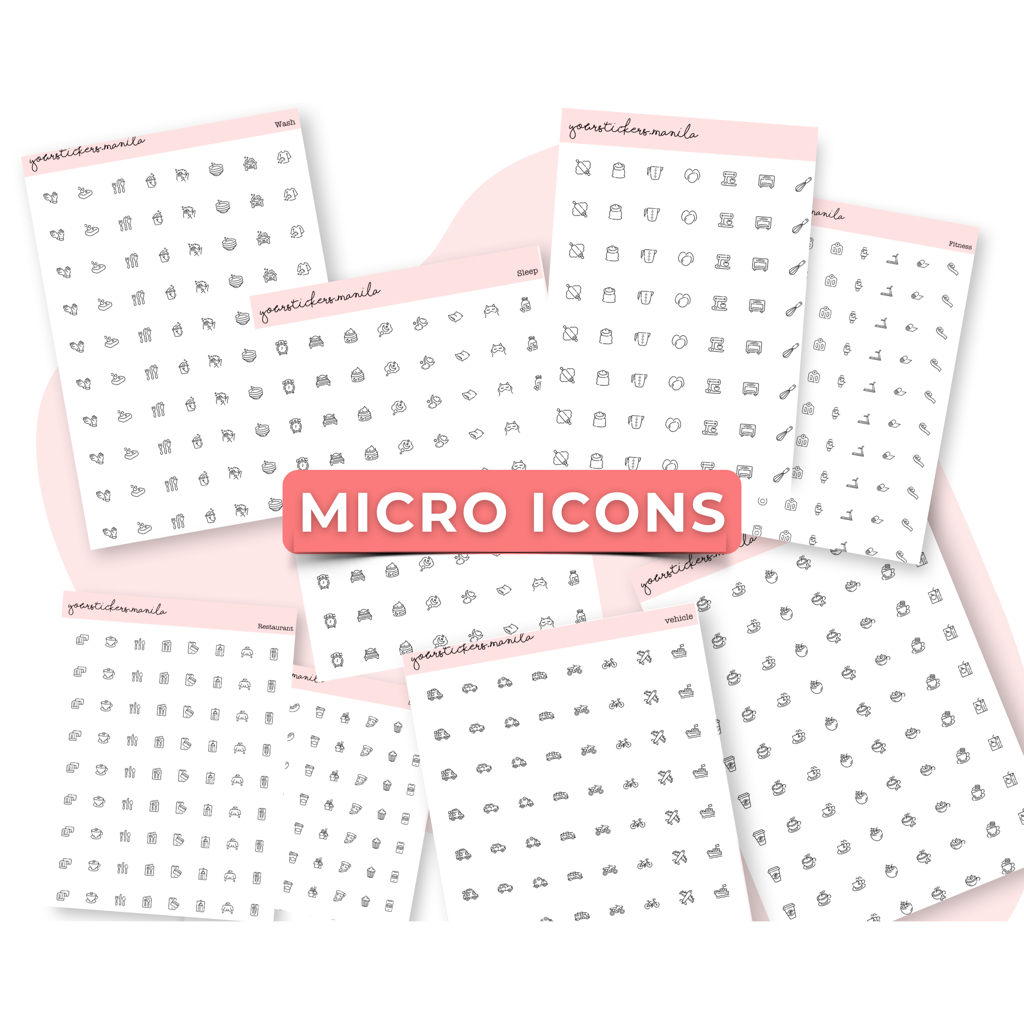 Planner [micro icons] Stickers - 001 | Shopee Philippines