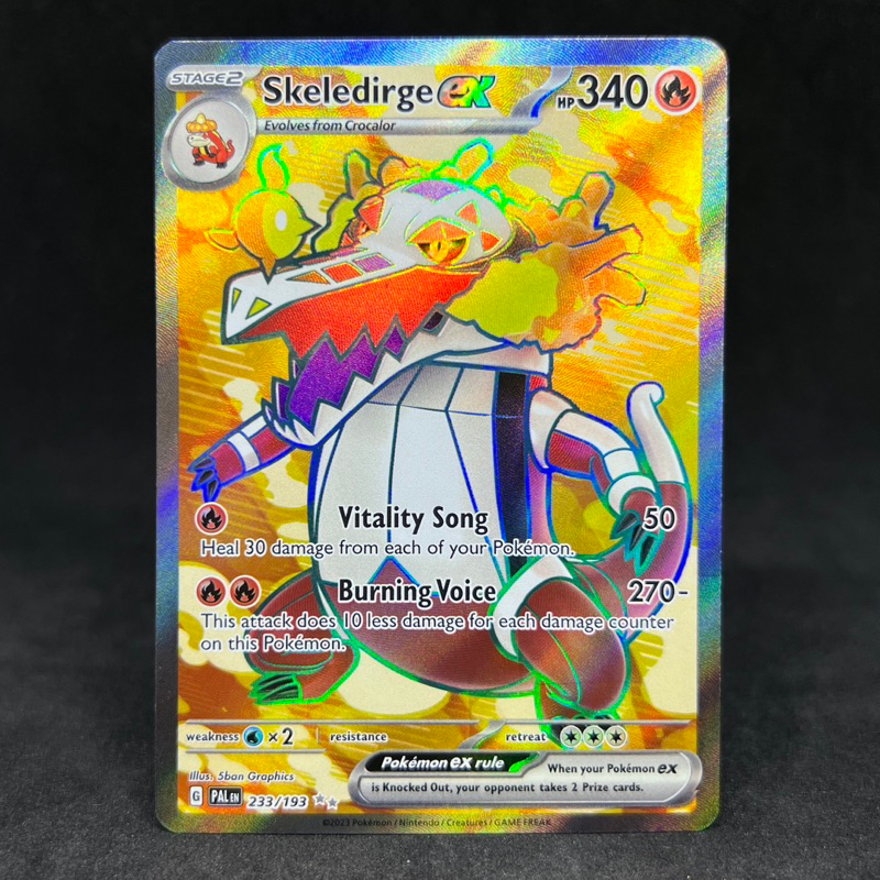 Pokemon TCG Skeledirge ex Full Art Secret Rare 233/193 2023 Scarlet ...