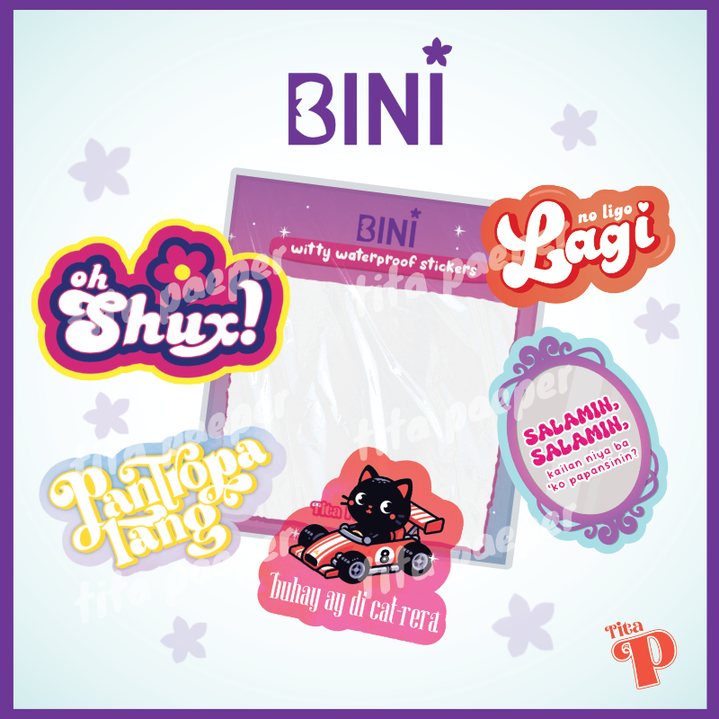 Bini Sticker Pack - Holographic - 5 witty stickers | Shopee Philippines
