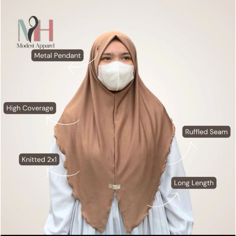 SEAMLESS KNITTED TRIANGLE Instant Hijab kumbong | Shopee Philippines