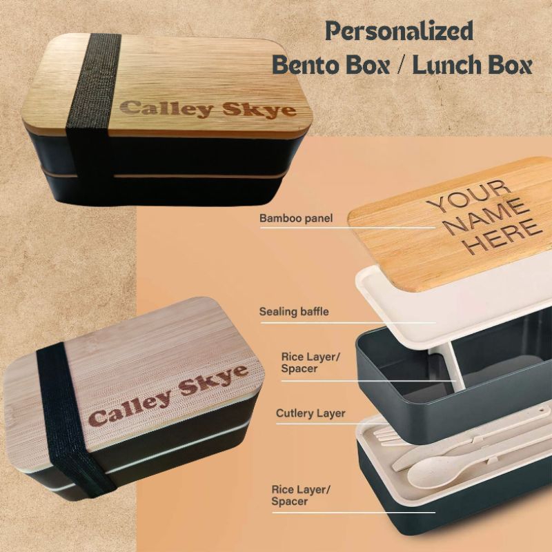 Personalized Lunch box | Laser engraved bento box | Shopee Philippines