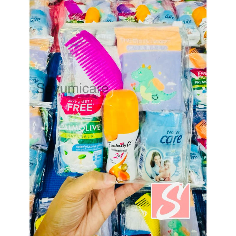 Hygiene kit wipes deodorant soap baby powder shampoo hand towel comb ...