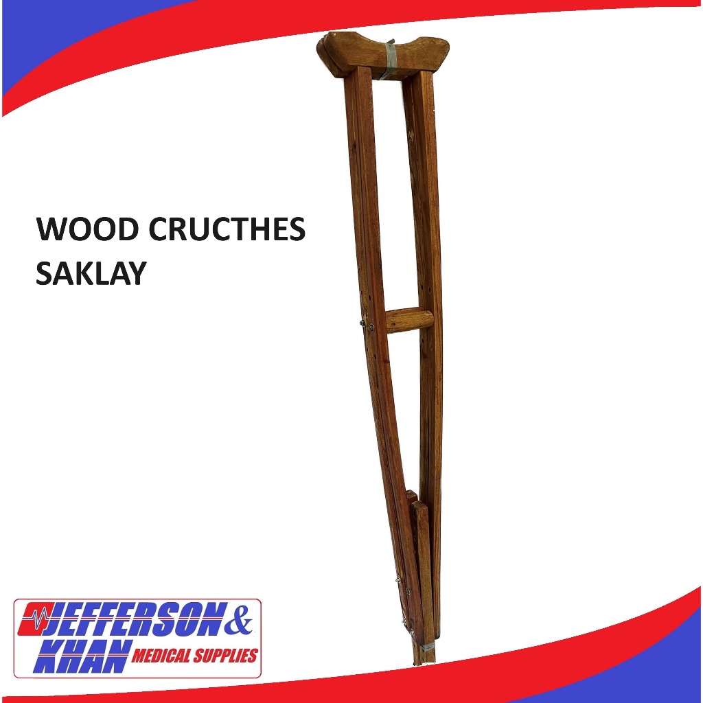 Saklay Wood Crutches Medical Crutches Saklay Height Adjustable Crutches ...