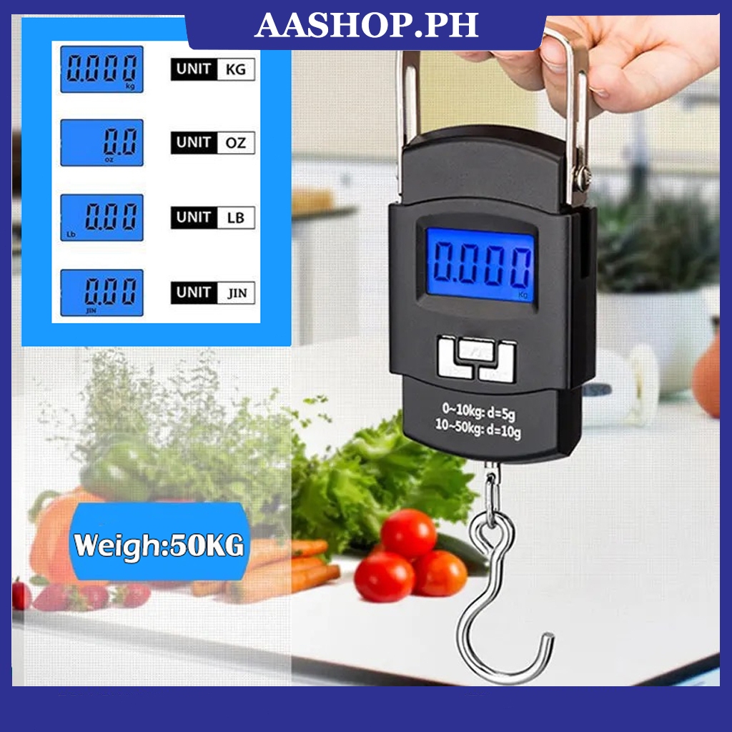 50kg Luggage Scale Weighing Scale Portable Electronic Hanging Digital ...