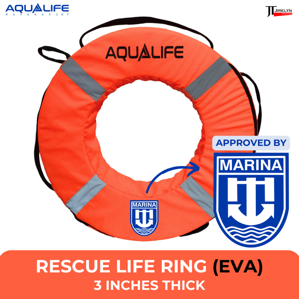 AQUALIFE A3 Type IV Marina Approved Rescue Life Ring - 3" THICK ...