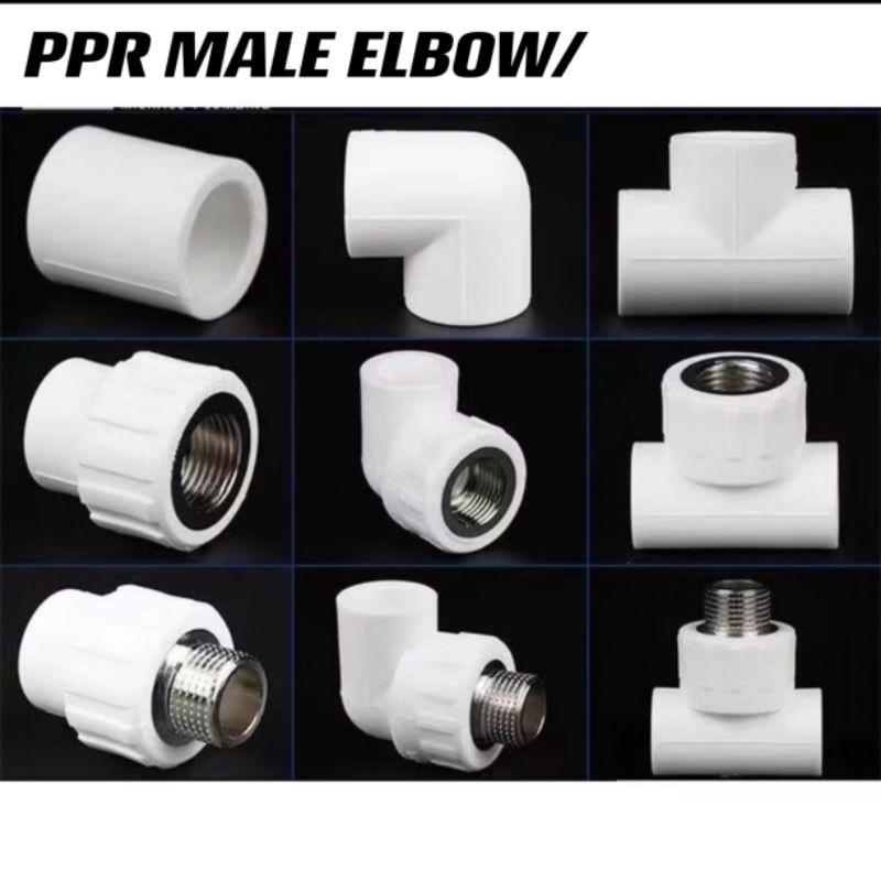 (20 PCS )PPR FITTINGS MALE FEMALE ELBOW , MALE FEMALE COUPLING , MALE ...