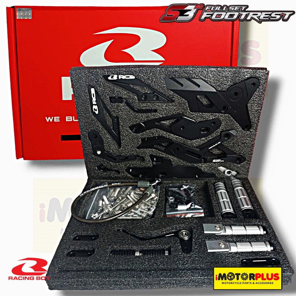 NEW! RCB S3-V2 Footrest Full Shifter Raider 150 Carb & Fi BLACK ...