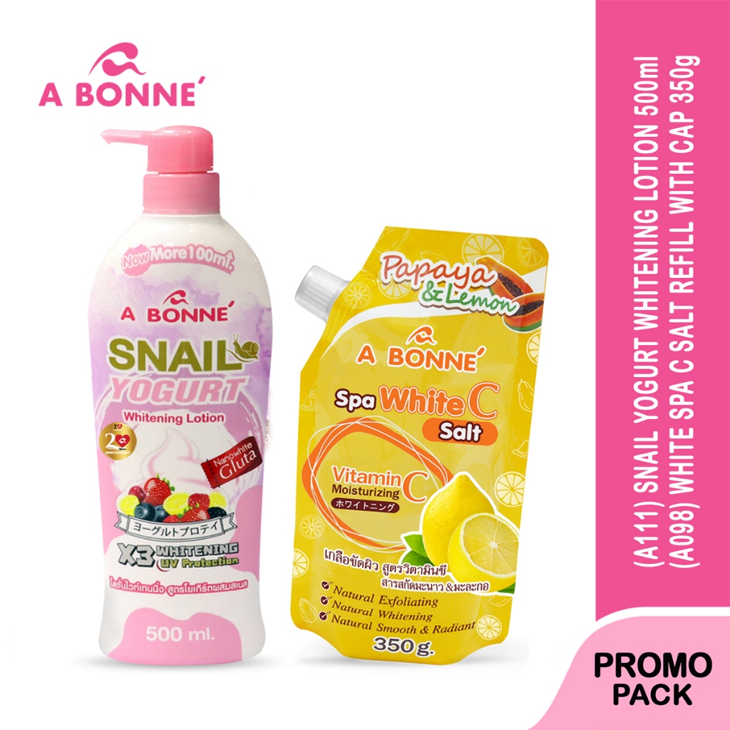 ( Promo A111 + A098 ) Abonne Snail Yogurt Whitening Lotion + Spa WhiteC ...
