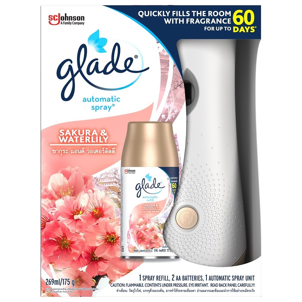 GLADE AUTOMATIC SPRAY MACHINE ( Sakura & Waterlily ) 269ml | Shopee ...