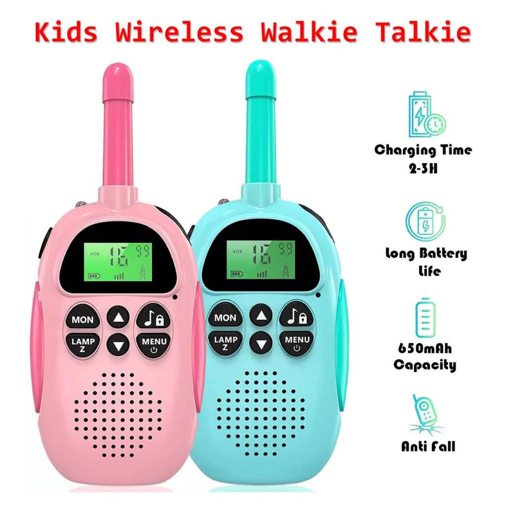 Handheld Mini Kids Transceiver Children Walkie Talkie Rechargeable 3km ...