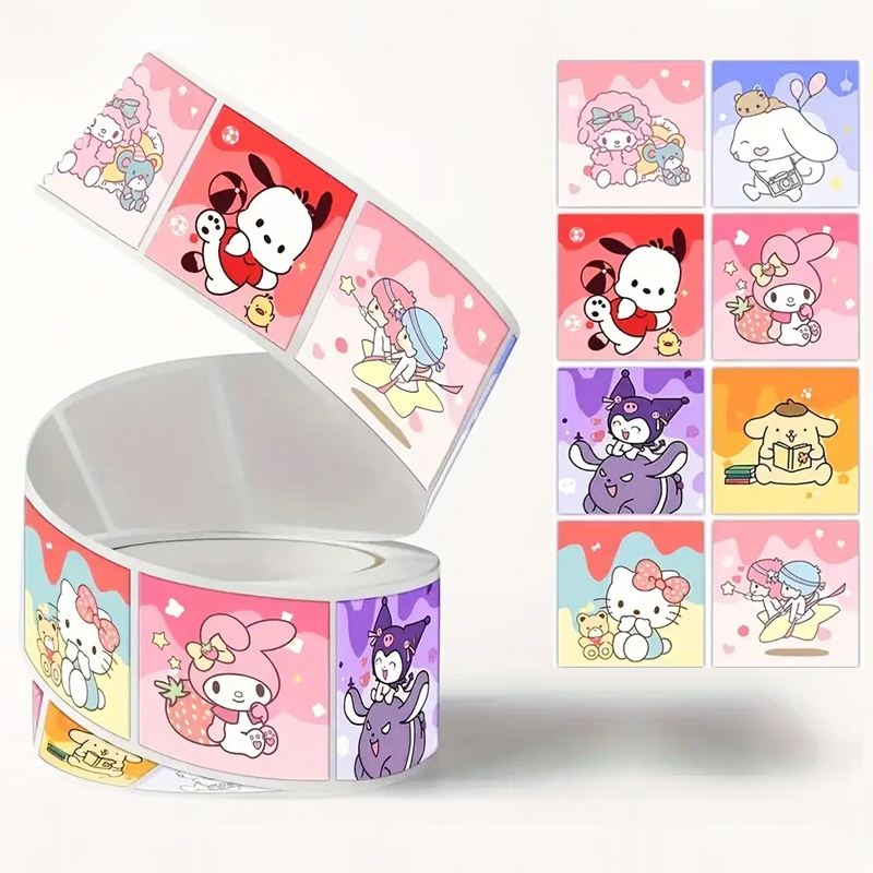 500Pcs/Roll sanrio Sticker Shaped Seal Labels Package Label Pacha Dog ...