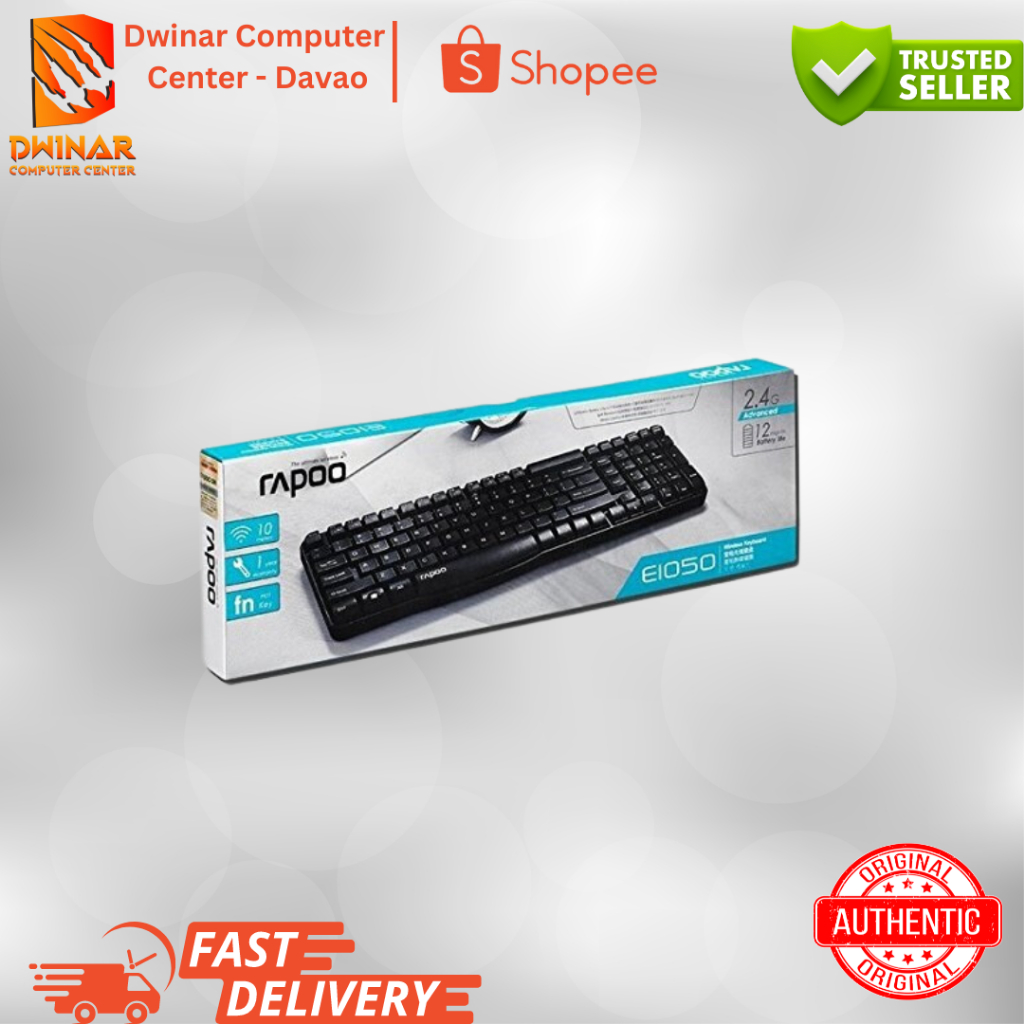 RAPOO E1050 WIRELESS KEYBOARD | Shopee Philippines