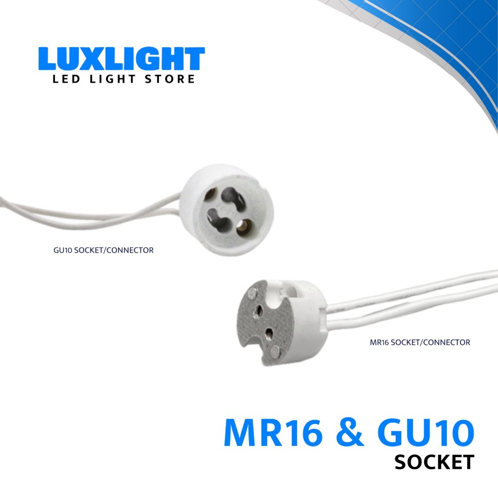 LED GU10/MR16 Wire Socket Lamp Holder Connector for GU10 and MR16 Bulbs ...