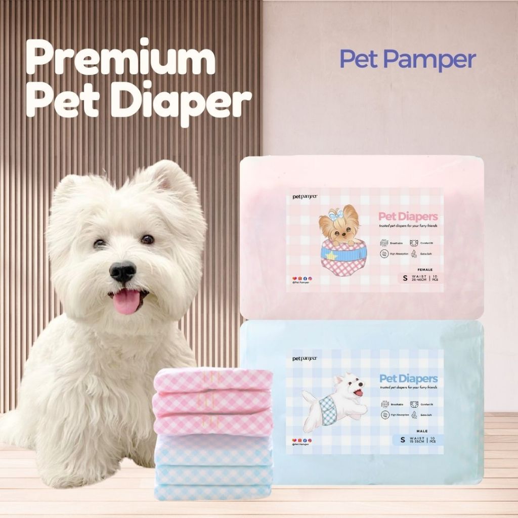 Pet Pamper Disposable Pet Dog Diaper Male Female Diaper with Wetness ...