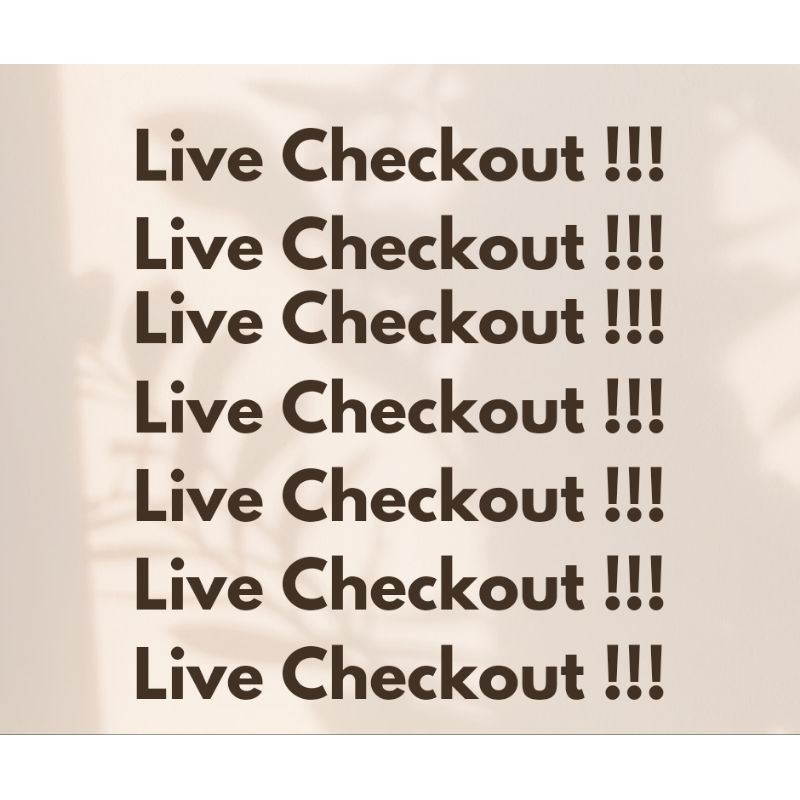 Live Checkout Only!! | Shopee Philippines