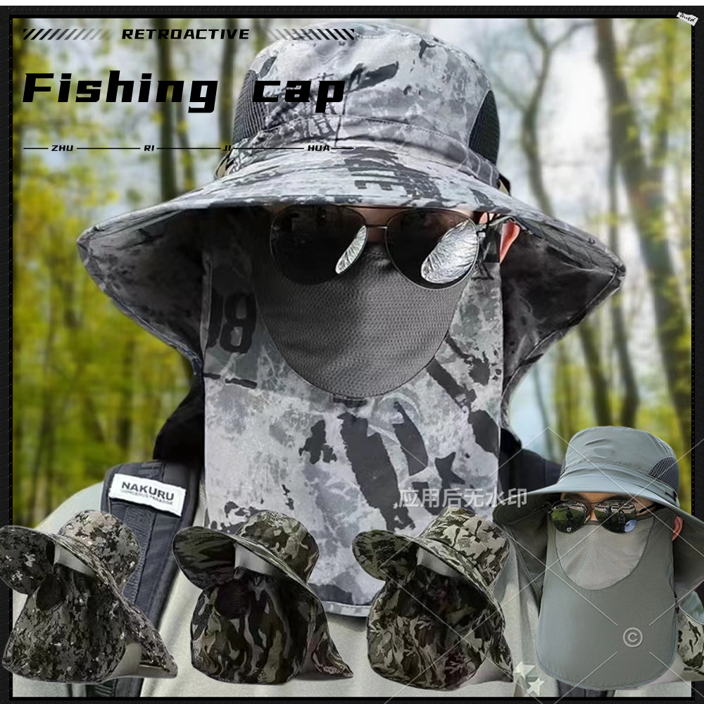Fishing Cap Sun Hats Fishing Hat Men Sun Fishing Outdoor Flap With ...